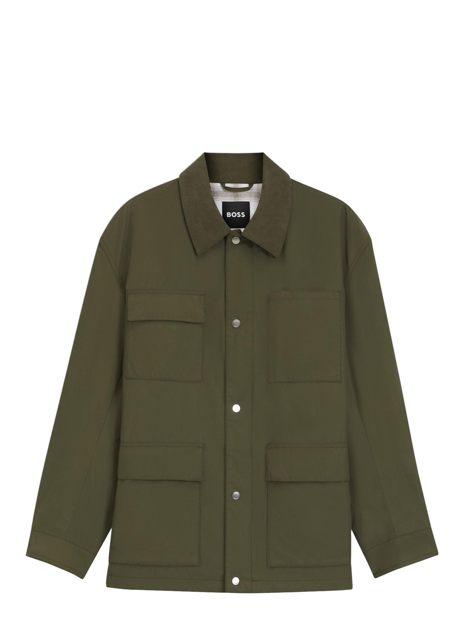 BOSS BOSS Water-Repellent Field Jacket with Checked Lining